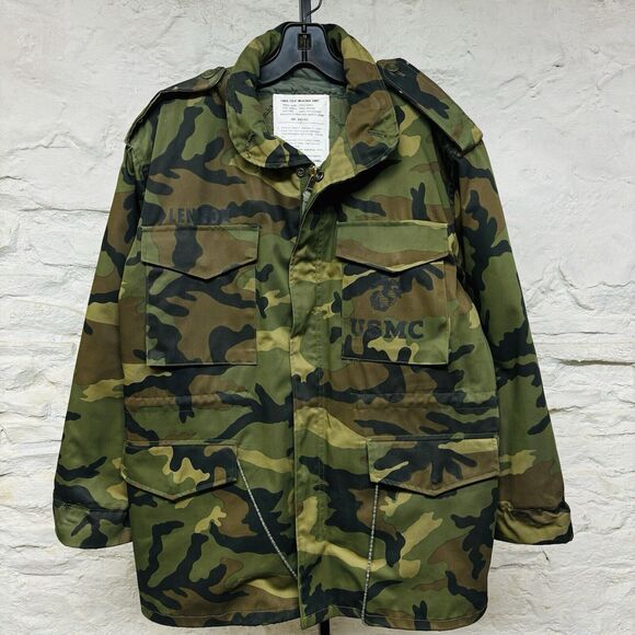 Camo | Jackets & Coats | Usmc Jacket Mens M65 Woodland Camo Field Coat ...